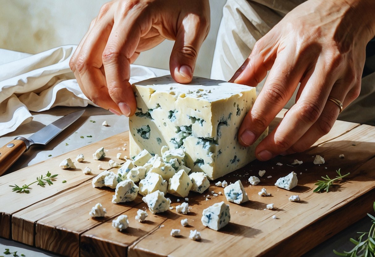 How to Crumble Blue Cheese: Essential Methods & Serving Tips - Drool ...