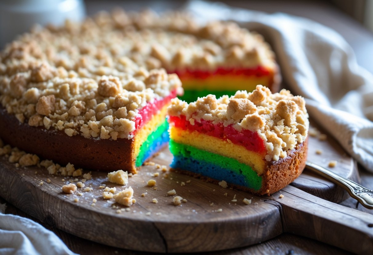 Rainbow Cookie Crumb Cake Recipe: Step-by-Step Homemade Guide - Drool ...