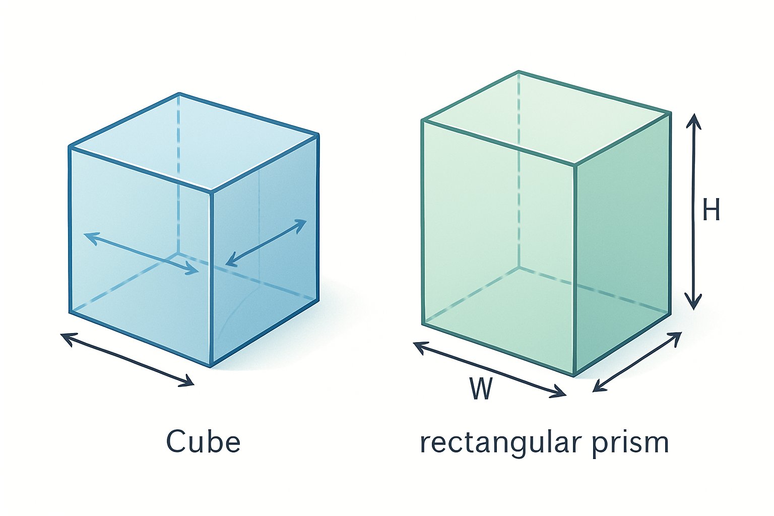 Kocka i kvadar: Osnovne osobine, razlike i primjena