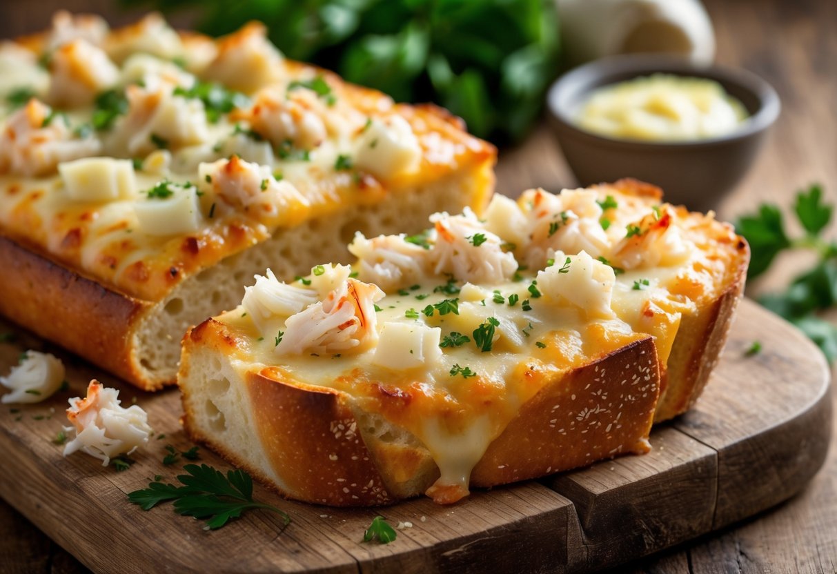 Cheesy Crab Garlic Bread Recipe – Easy Step-by-Step Instructions ...