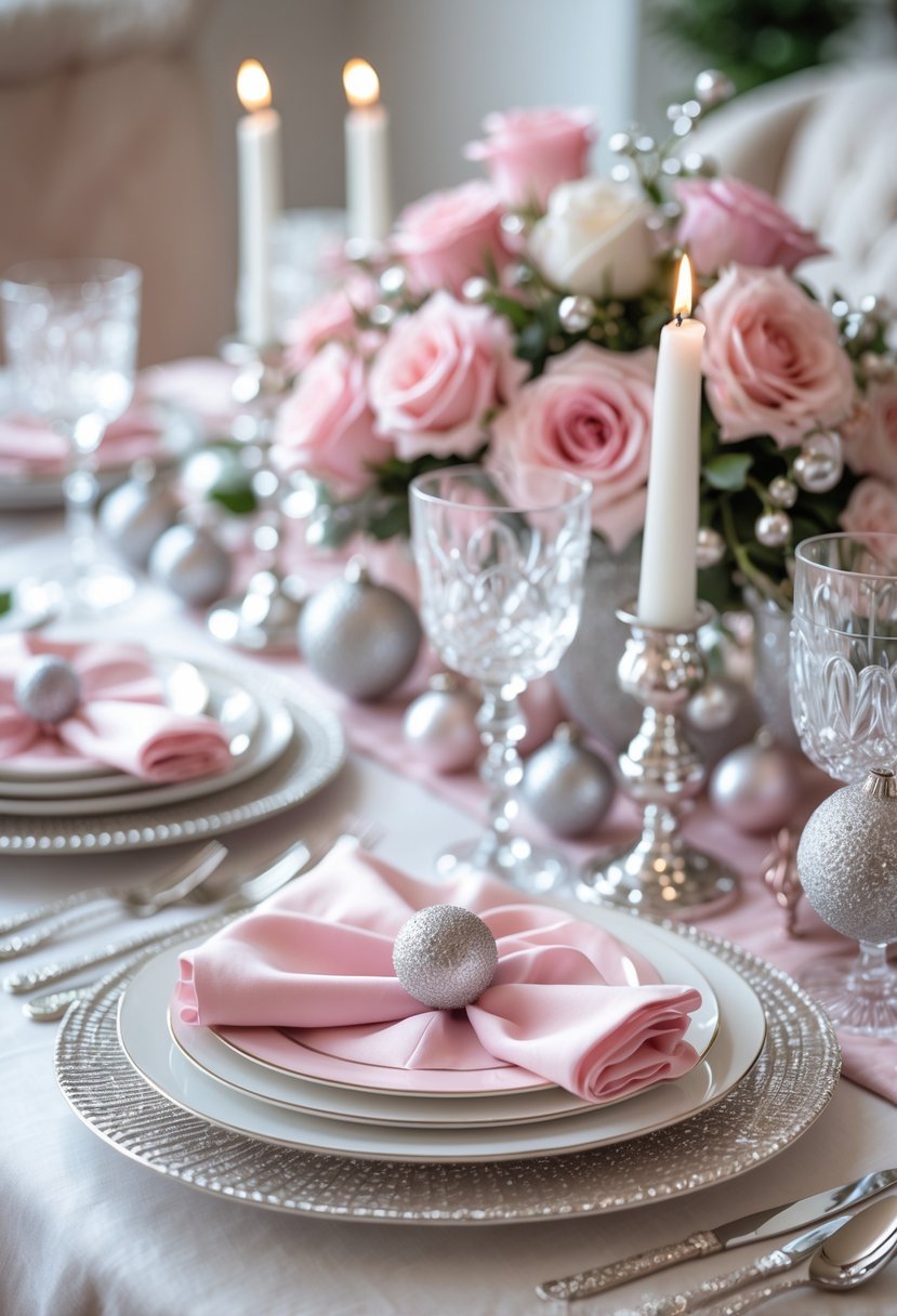 15 Lovely Pink Christmas Table Setting Ideas - WithLoveLive
