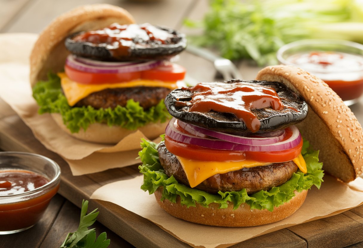 BBQ Portobello Mushroom Burgers Recipe – Easy & Flavorful - BBQ Grill ...