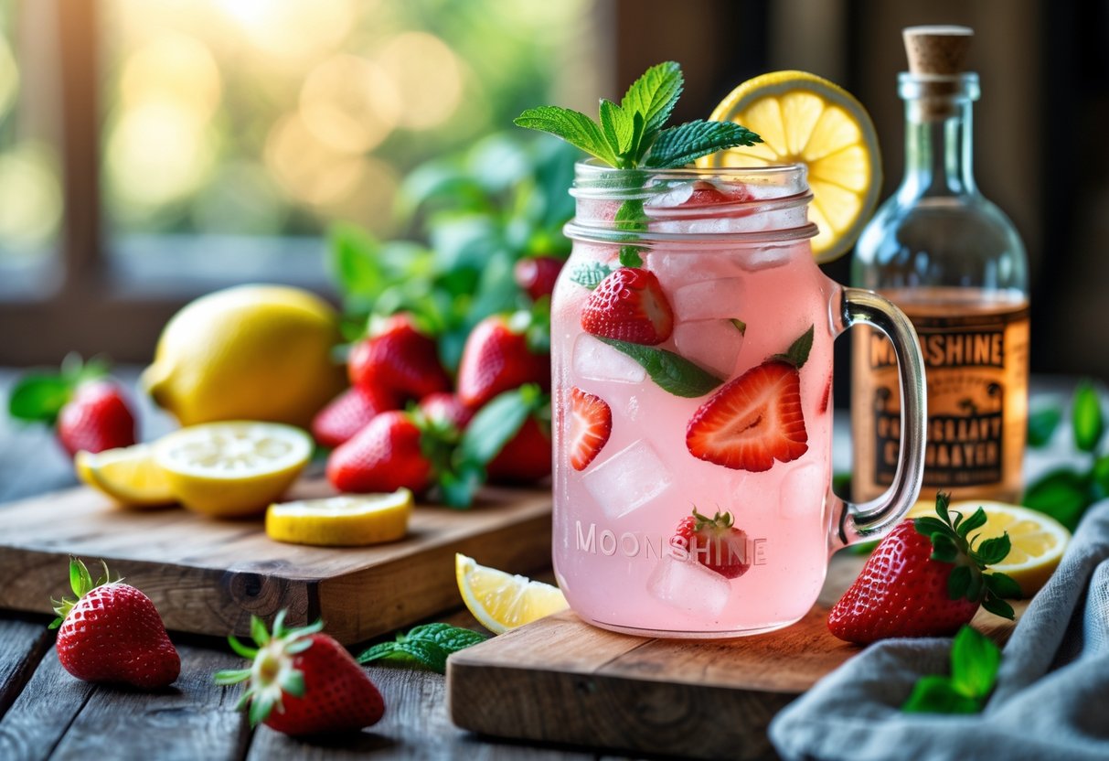 Strawberry Lemonade Moonshine Recipe: Easy Homemade Steps - Drool Recipes