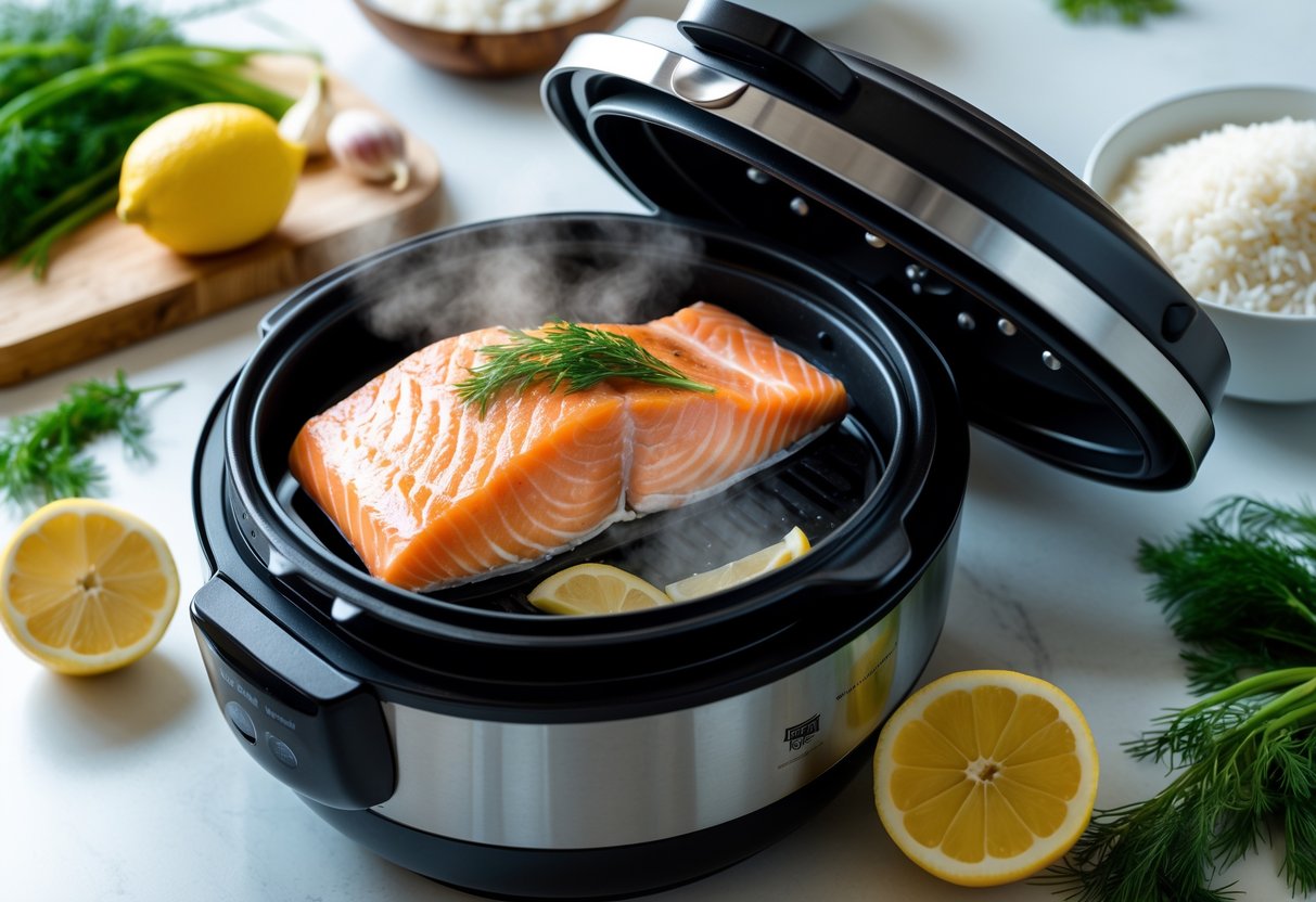 How Long to Steam Salmon in Rice Cooker: Simple Recipe & Tips - Drool ...
