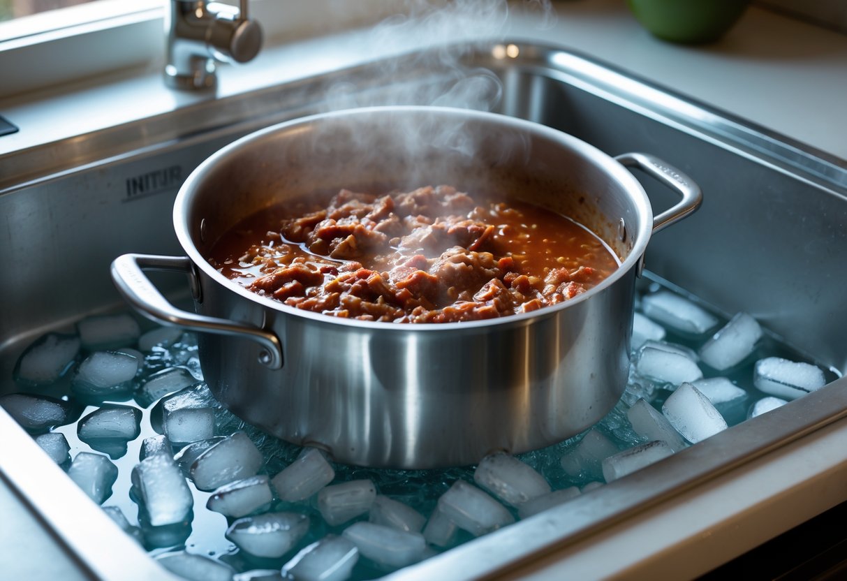 A Safe Way to Cool a Stockpot of Meat Sauce is to Put It Into a Sink of ...
