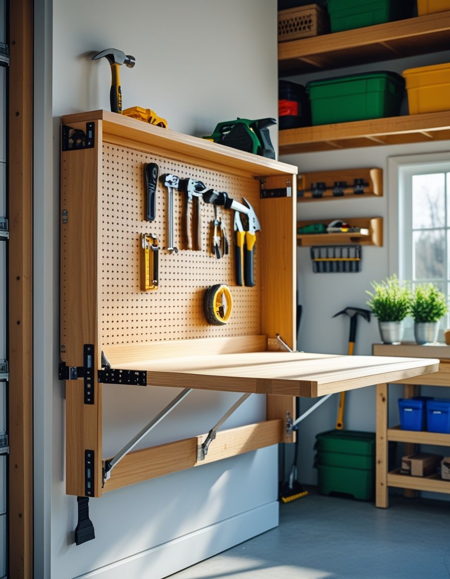 Build A Fold-Down Garage Workbench Before Winter (Easy DIY Tips)