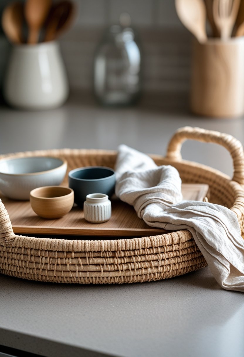 13 Kitchen Counter Tray Decor Ideas