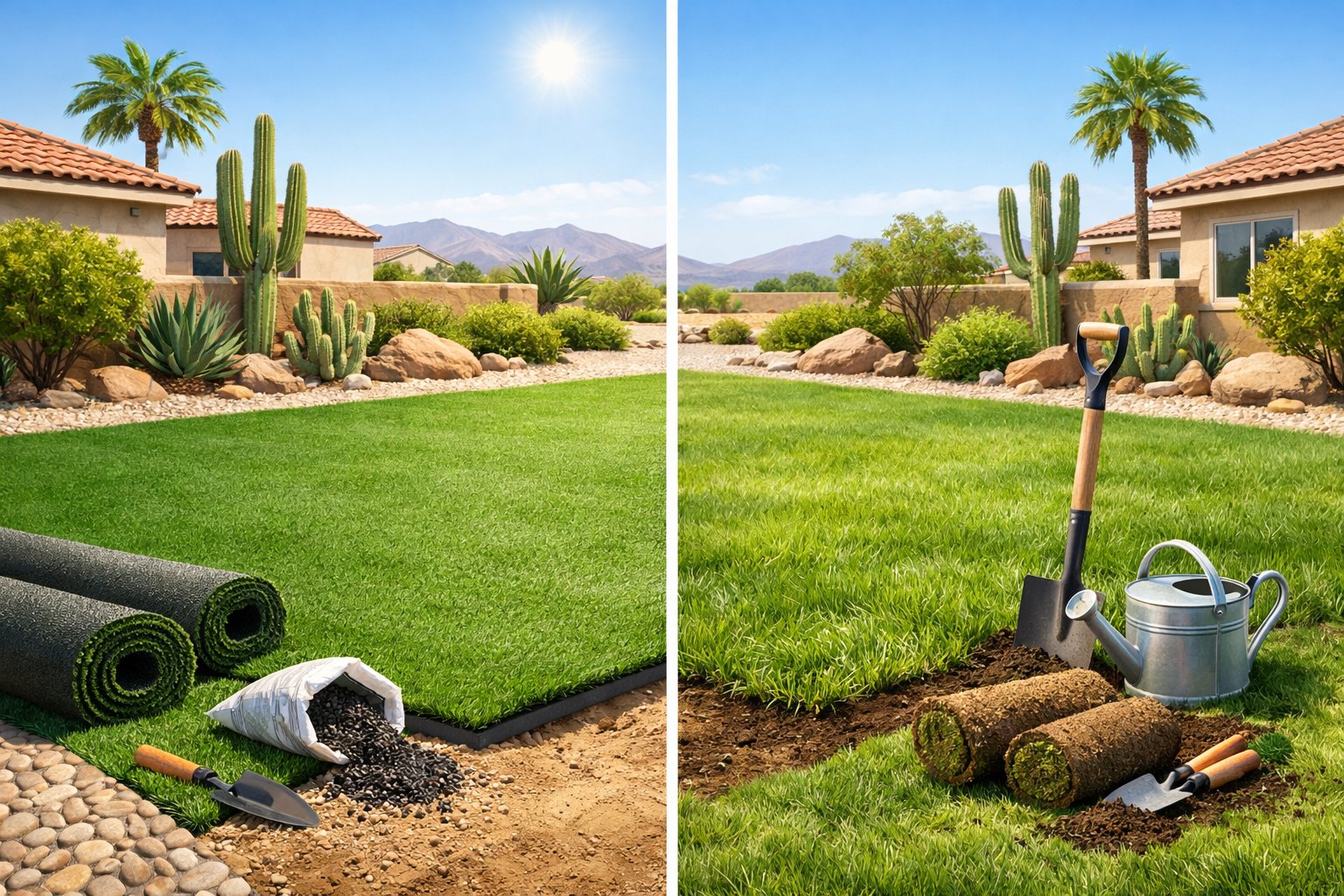 Artificial Turf vs. Real Grass in Las Vegas: Maintenance Cost ...