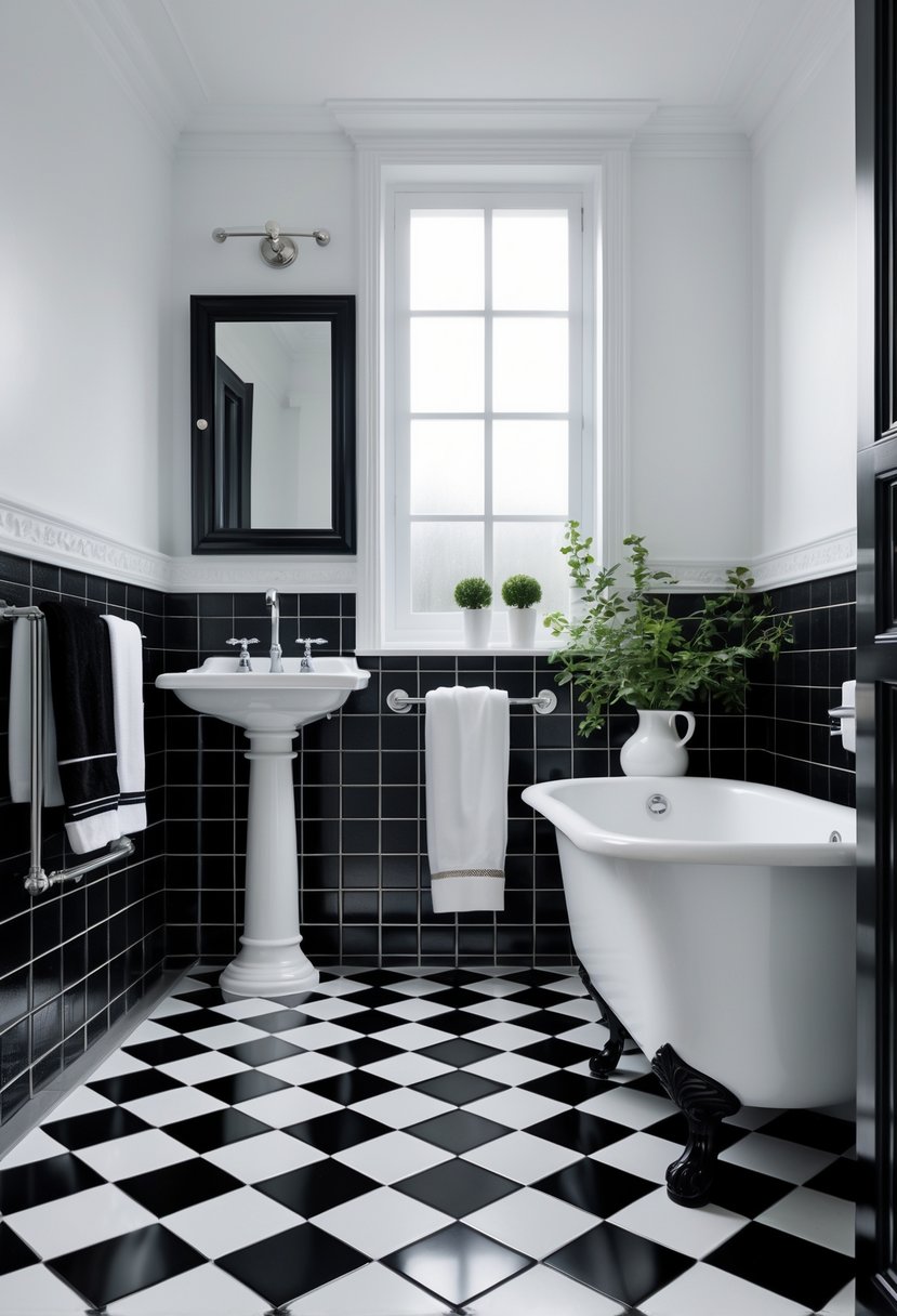 15 Classic Black and White Bathroom Decor Ideas - MummyTime