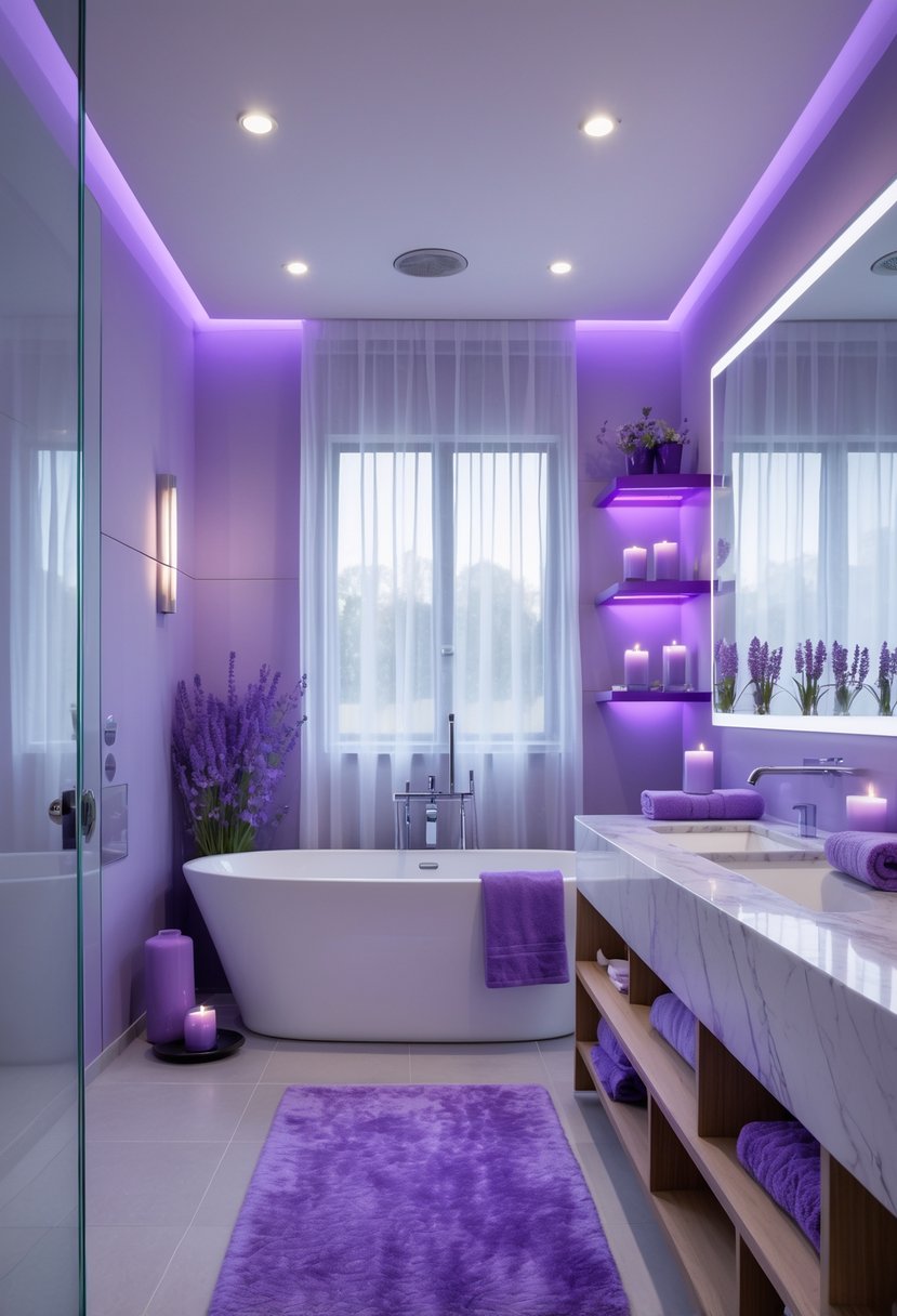15 Elegant Purple Bathroom Decor Ideas to Elevate Style and Serenity ...