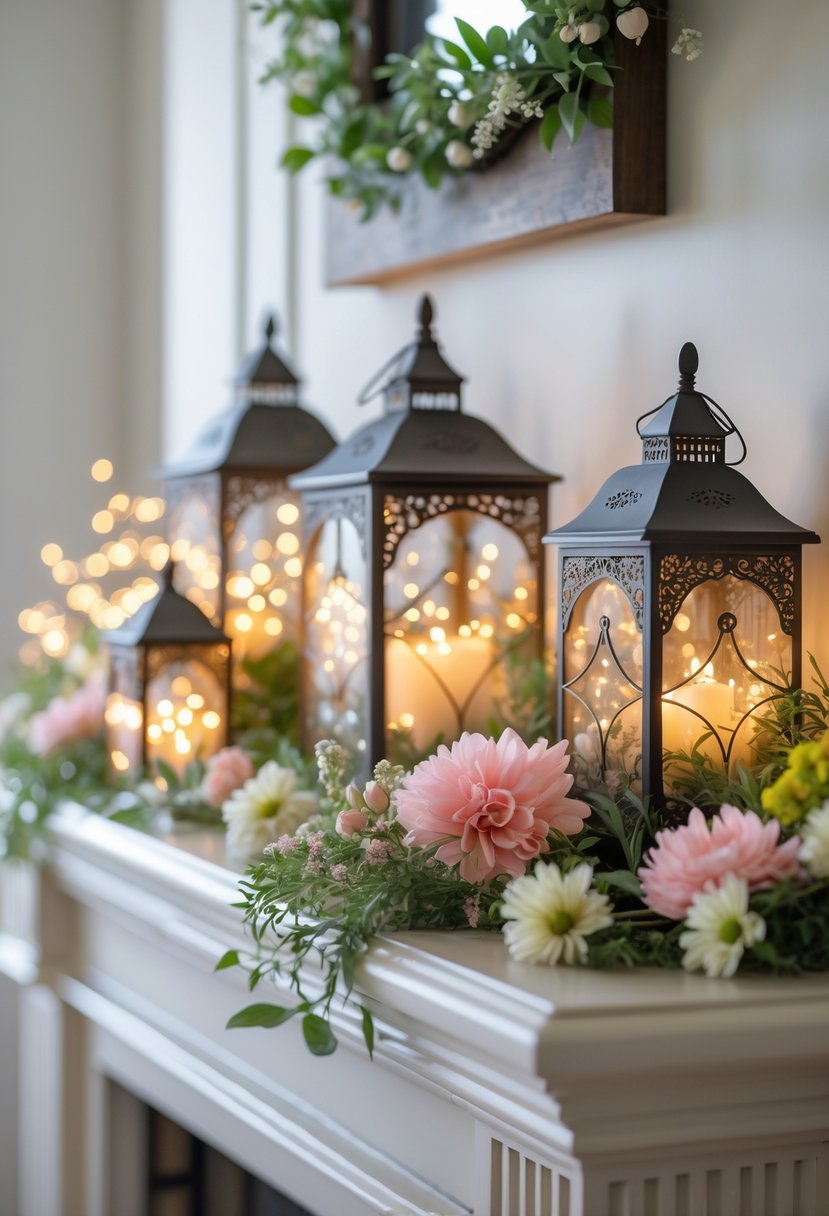 15 Beautiful Spring Fireplace Mantle Decor Ideas - NapplesMedia