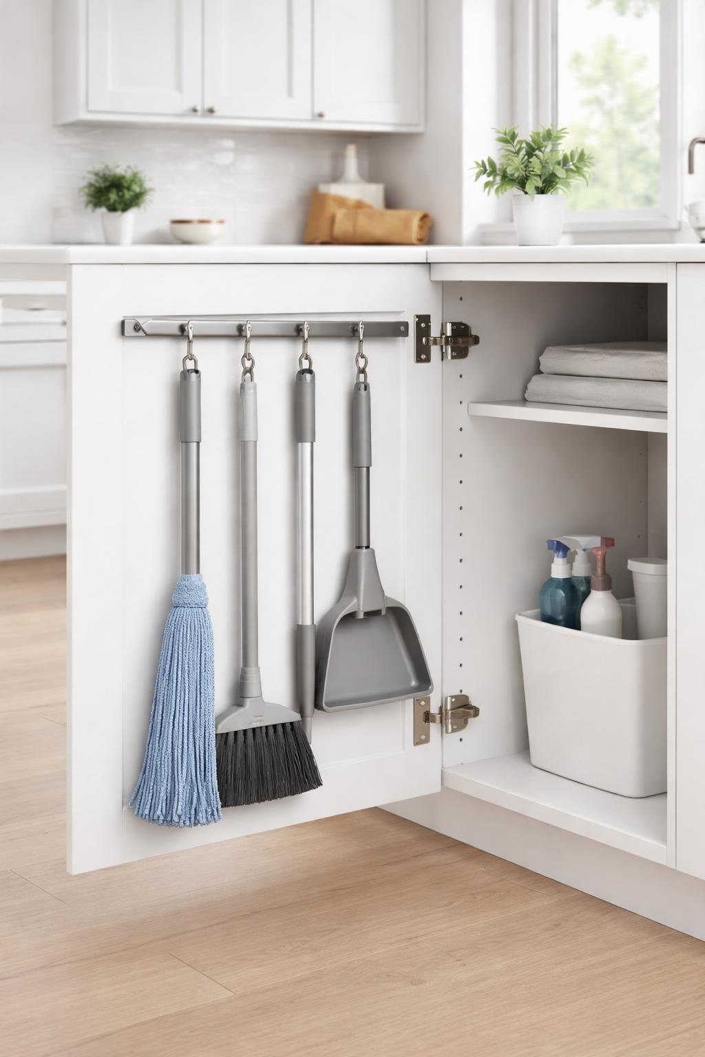 15 Mop and Broom Storage Ideas That Hide the Mess | Footted