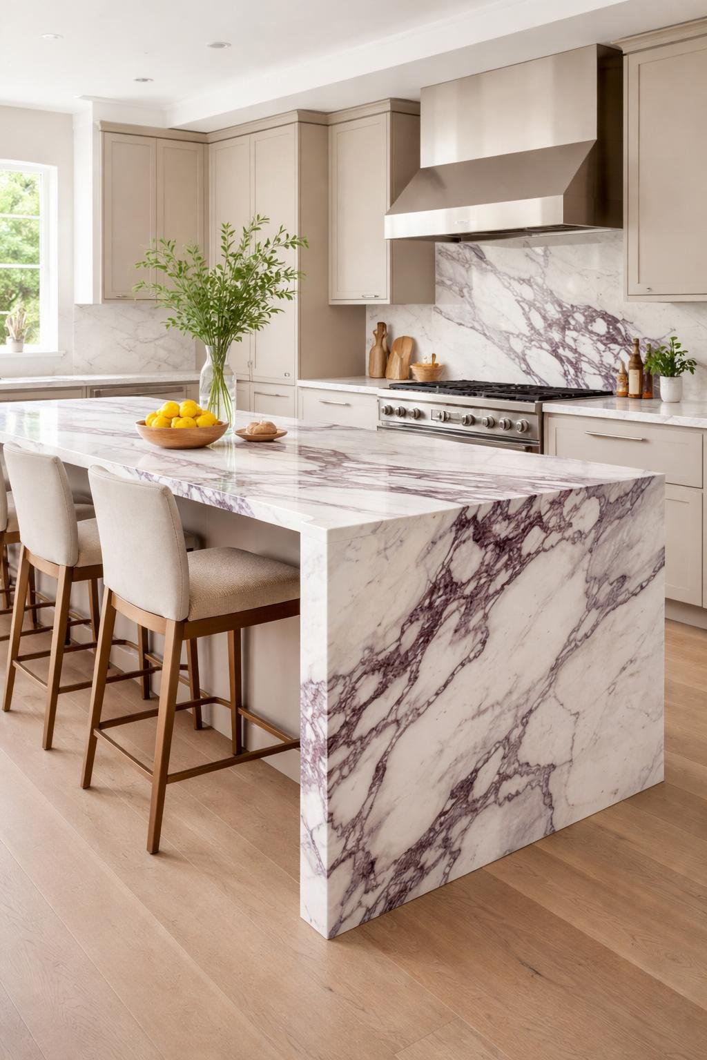 15 Viola Marble Kitchen Ideas That Make a Statement | Footted