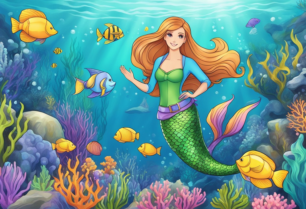 Mermaid Coloring Pages for Kids - Ashley Yeo