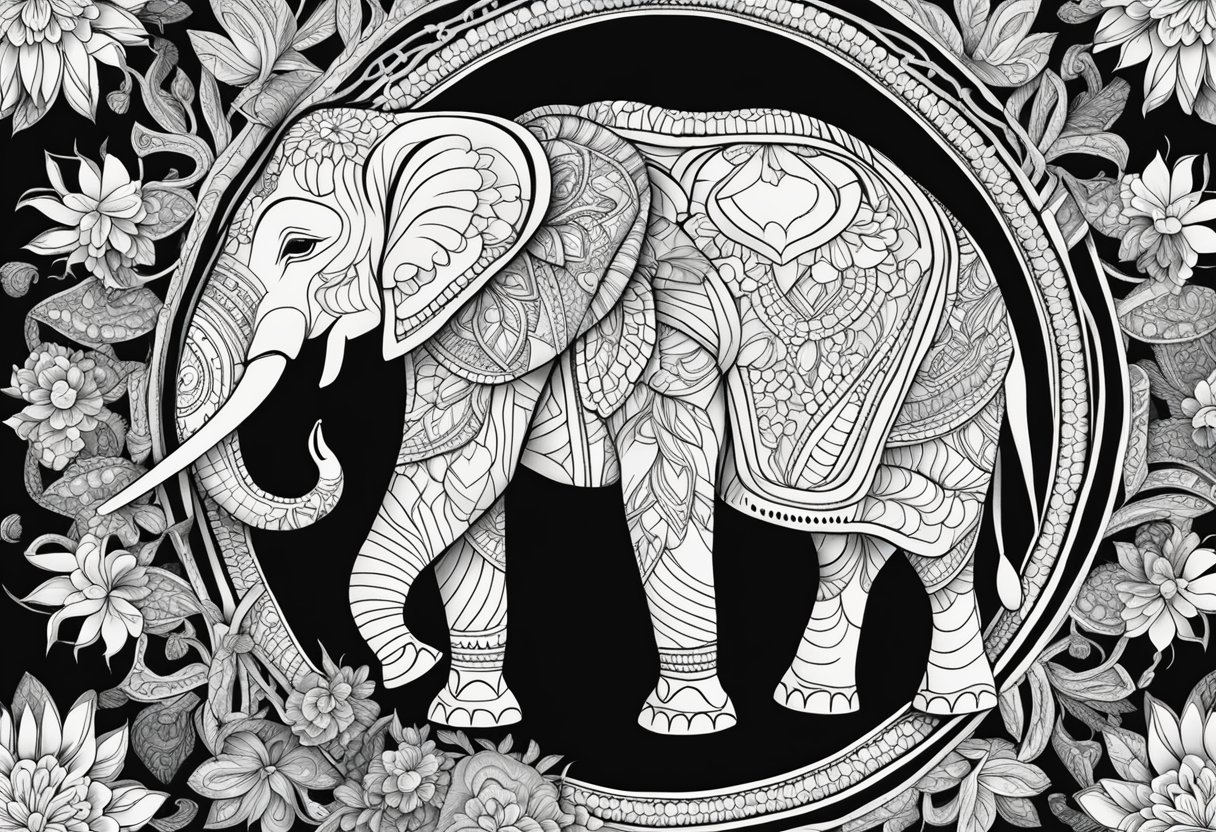 Free Elephant Mandala Coloring Pages for Adults - Ashley Yeo