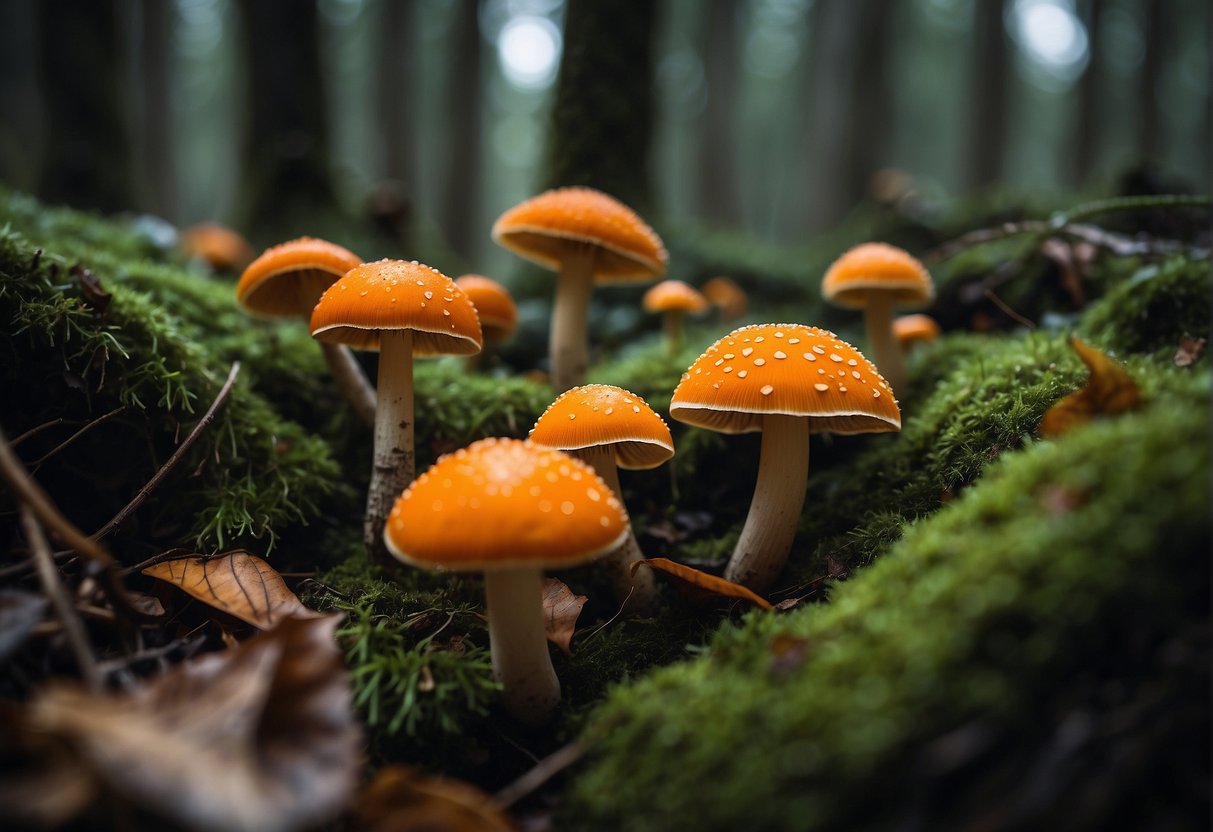 Orange Mushrooms Identification Guide: Spotting Edible and Toxic Species