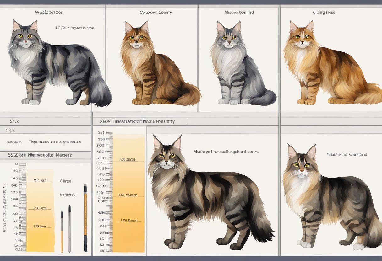 Comparison Maine Coon Size Chart: Gigantic Felines or Fluffy Illusion ...