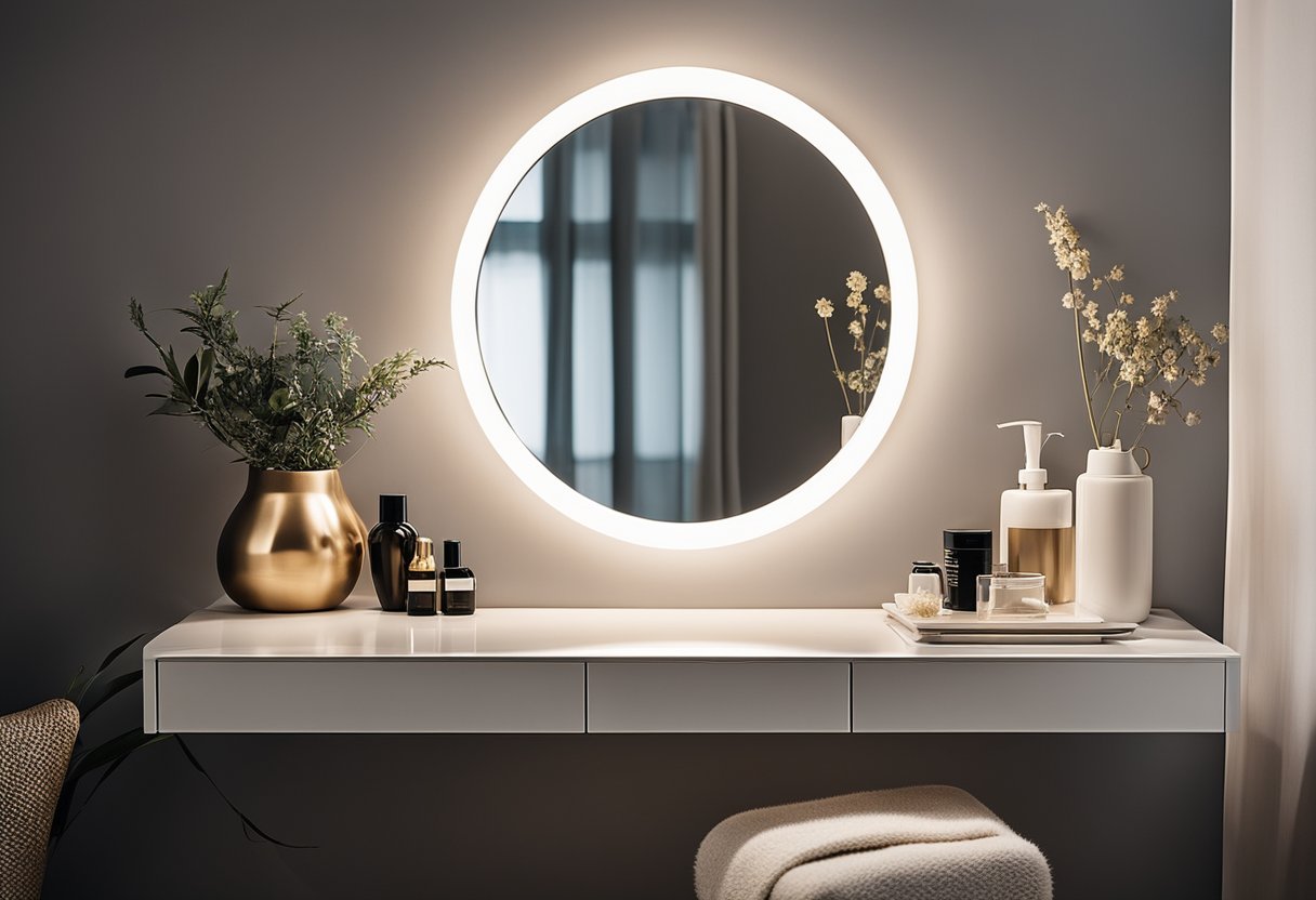 Stylish Wall-Mounted Dressing Tables: Simple Design Ideas