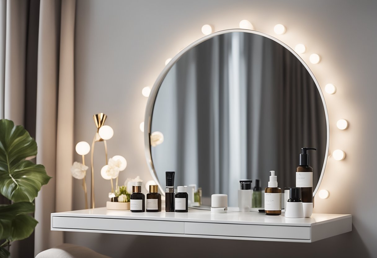 Stylish Wall-Mounted Dressing Tables: Simple Design Ideas