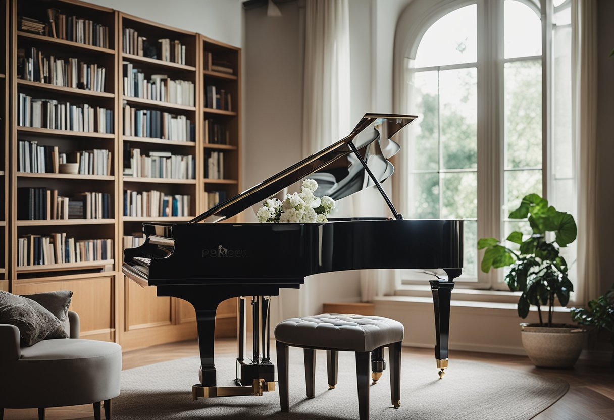 Elegant Living Room Designs Featuring Pianos