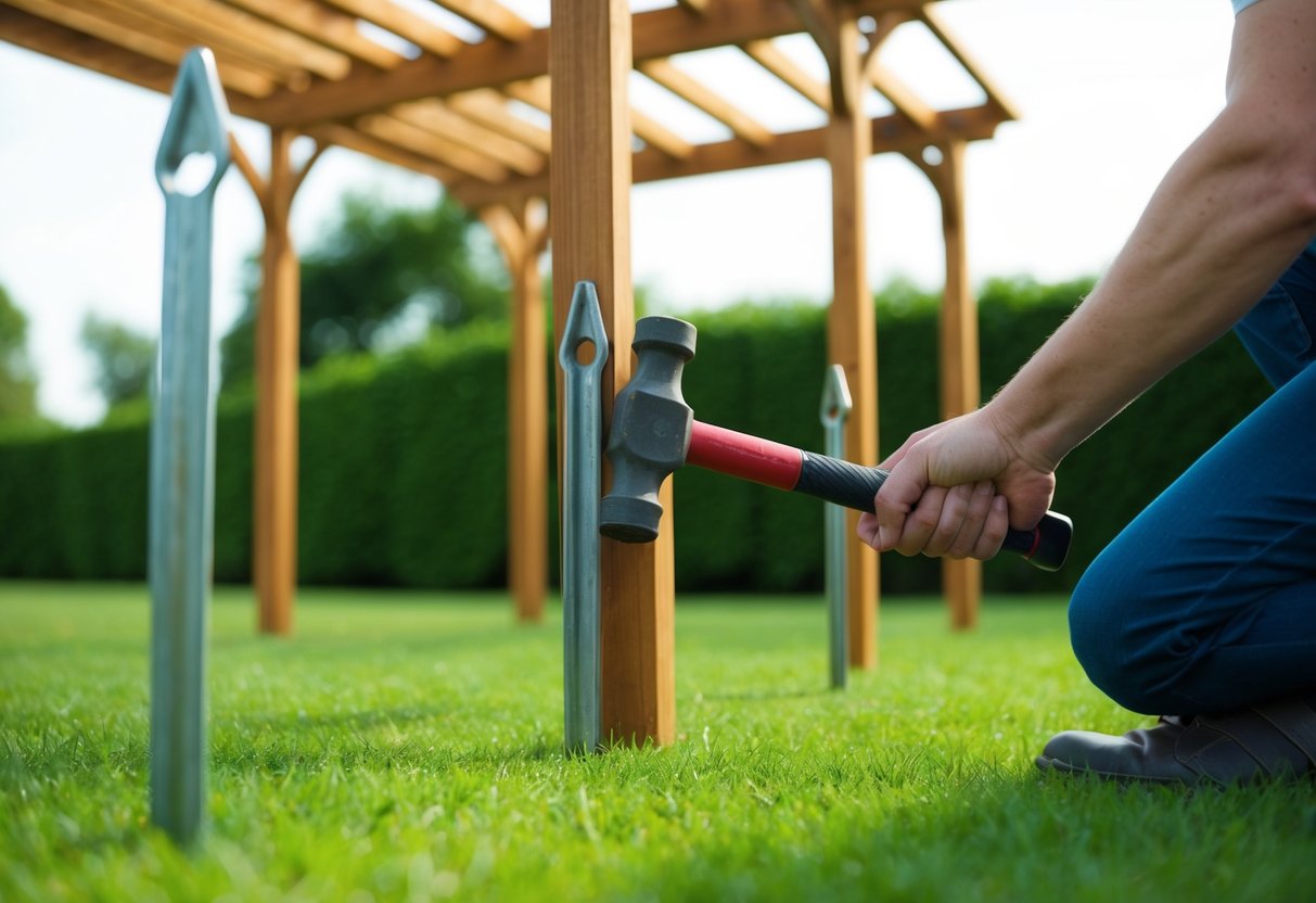 How to Anchor Pergola to Grass - Pergolaz