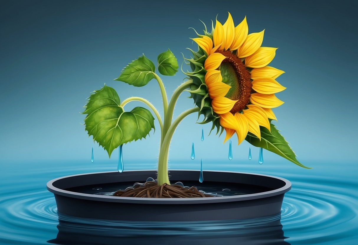 Overwatered Sunflower Seedling: How to Revive and Prevent Excess ...