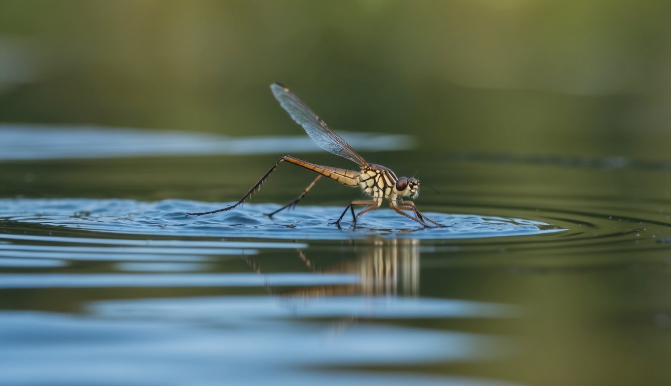 How do water striders walk on water without breaking surface tension ...