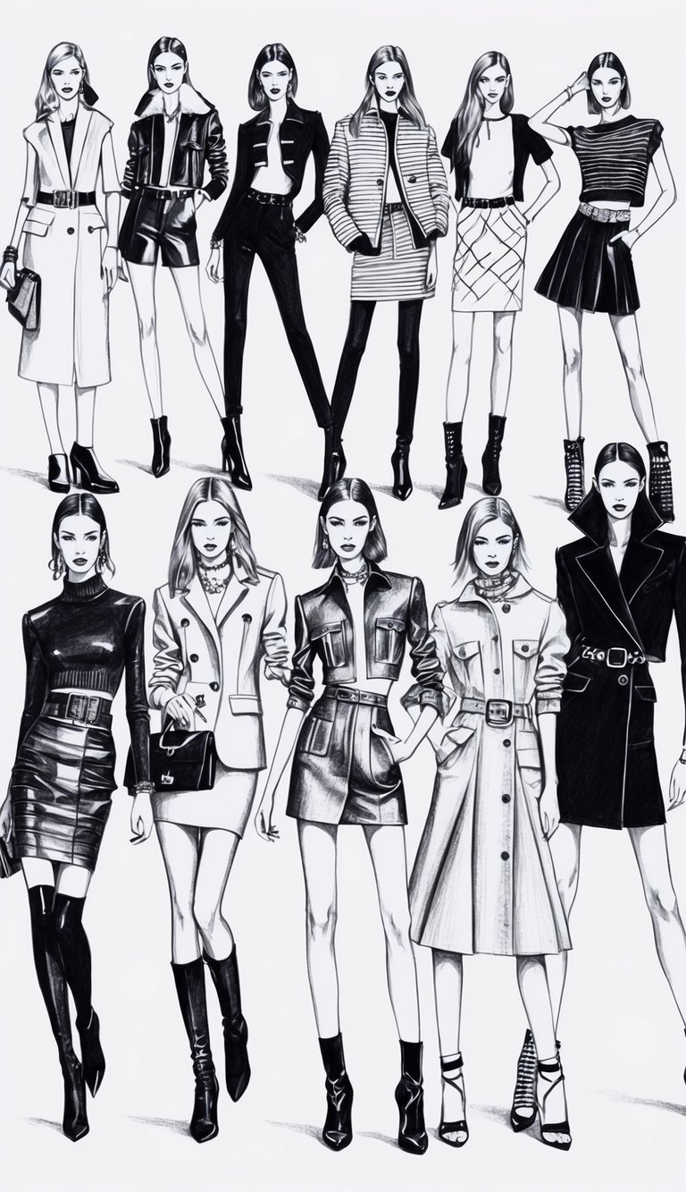 18 Pencil Drawings of Fashion Models: Bringing Runway Style to Life on ...