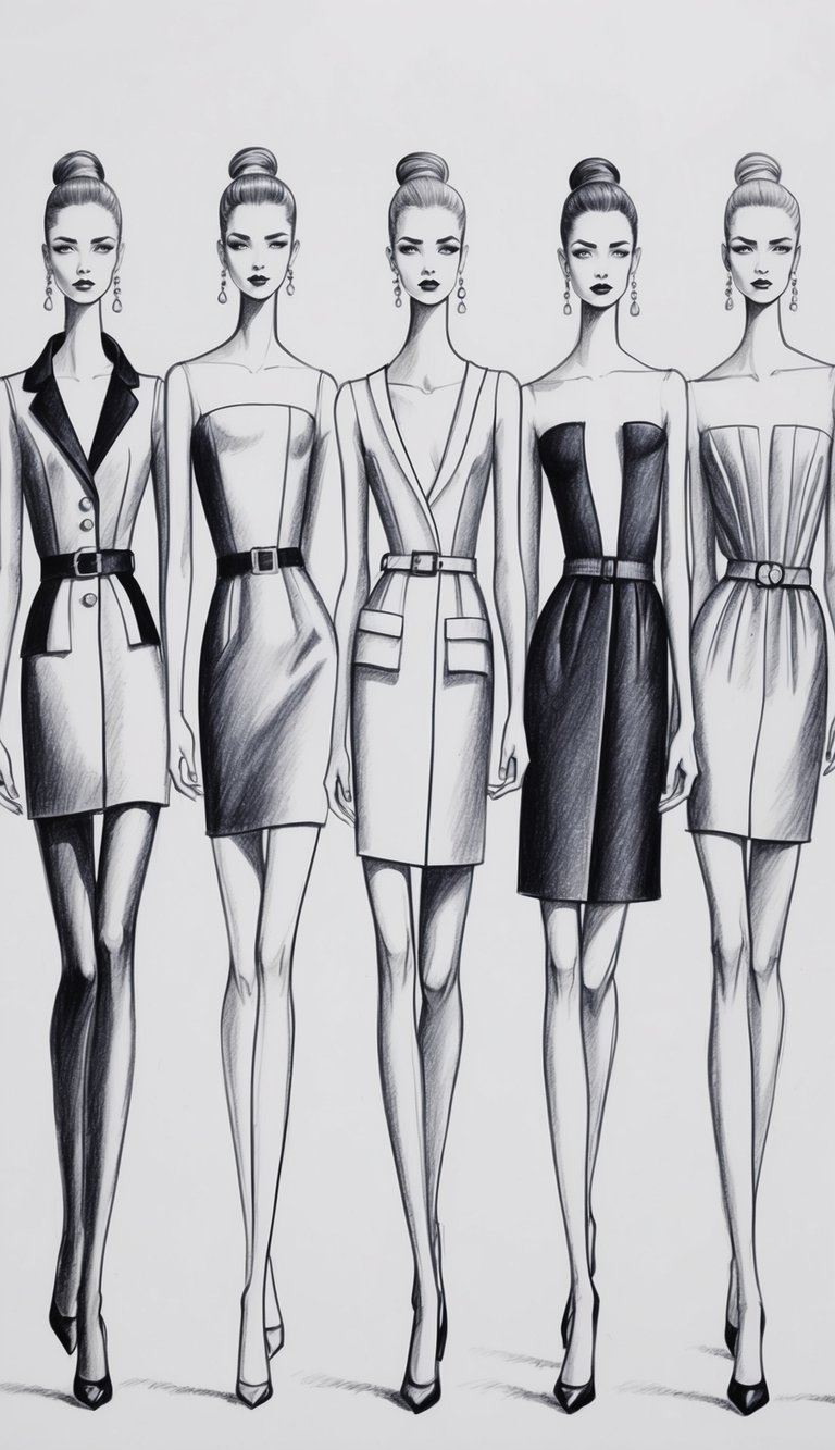 18 Pencil Drawings of Fashion Models: Bringing Runway Style to Life on ...