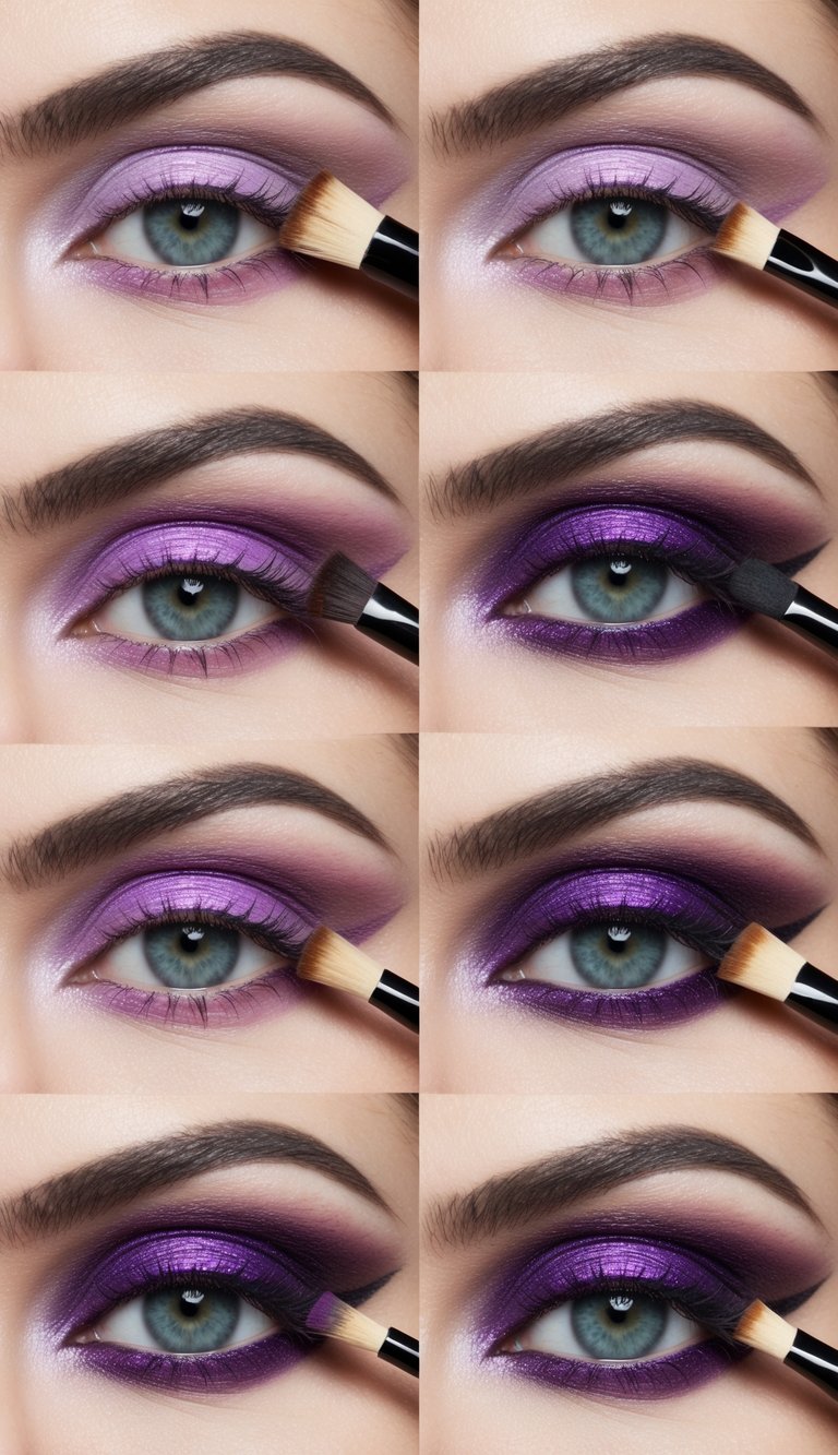 How To Purple Cut Crease Eye Makeup Tutorial Step By Step: Achieve a ...