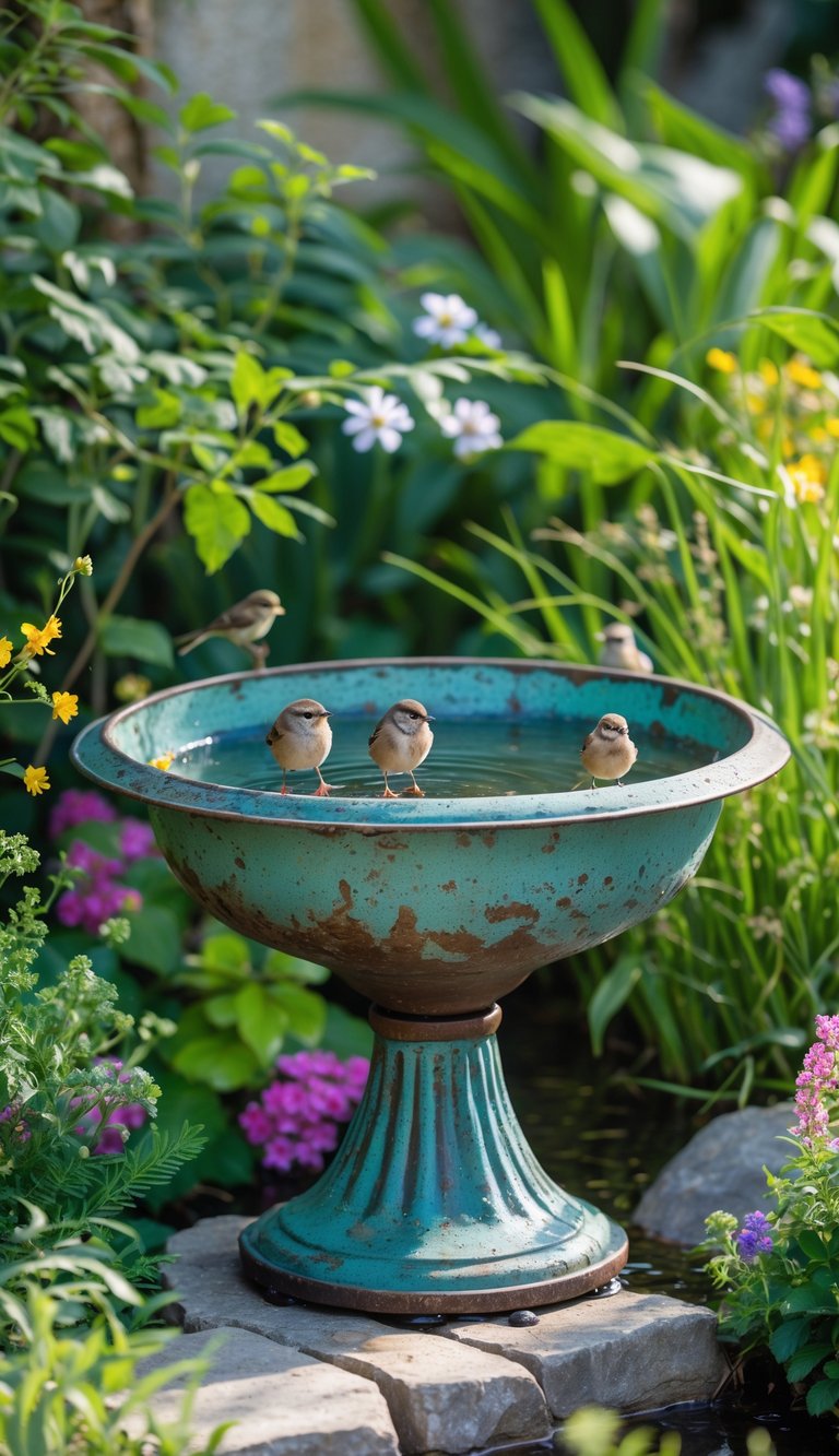 19 Beautiful Bird Bath Ideas That Double as Garden Decor | TheGrow