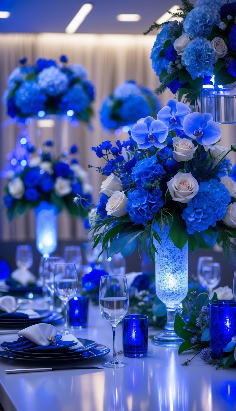 13 Gorgeous Royal Blue Centrepiece Ideas - WithLoveLive