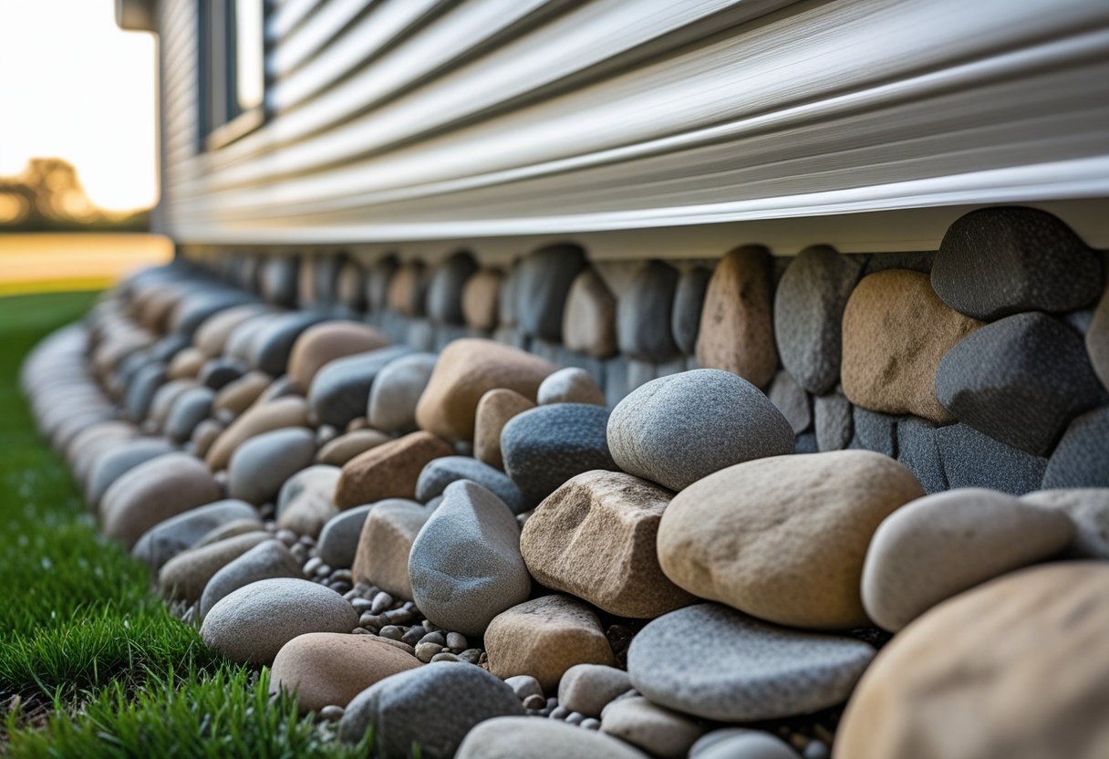 Mobile Home Stone Skirting Inspiration: 10 Eye-Catching Styles