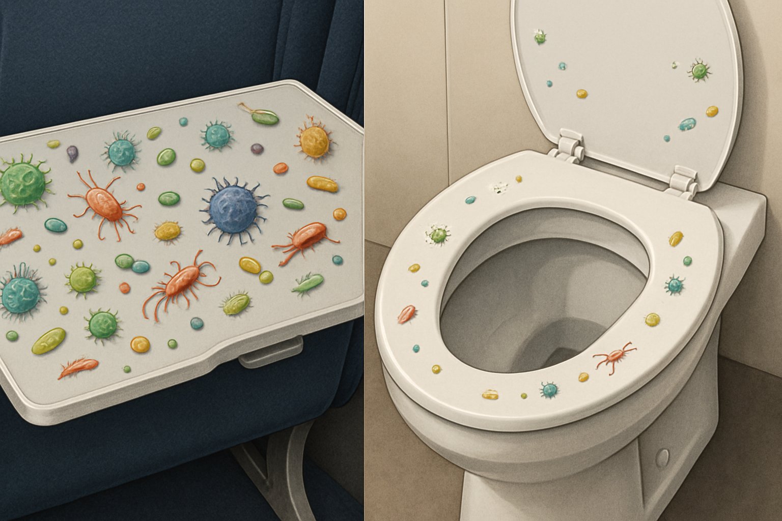 Can the airplane tray table really be dirtier than a public toilet ...