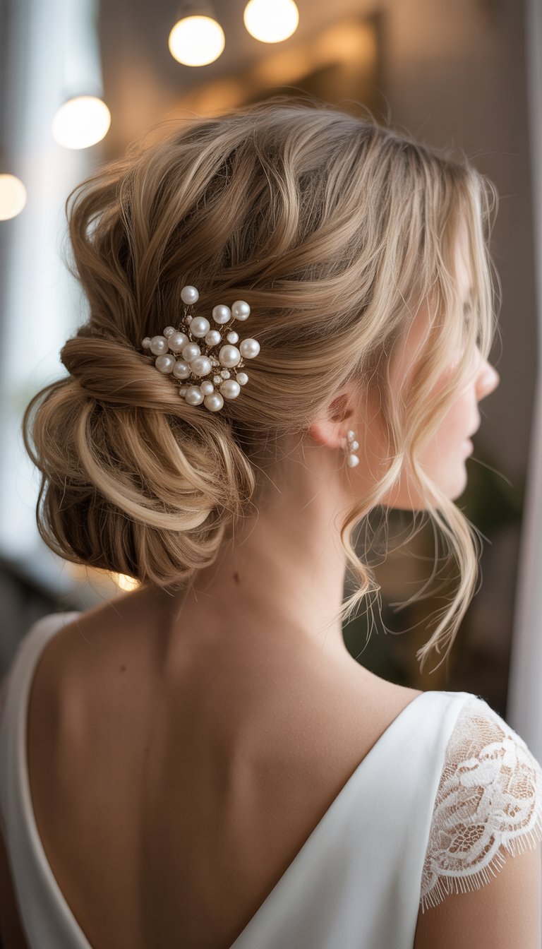 17 Messy Bun Wedding Hairstyle Ideas for Brides - WithLoveLive