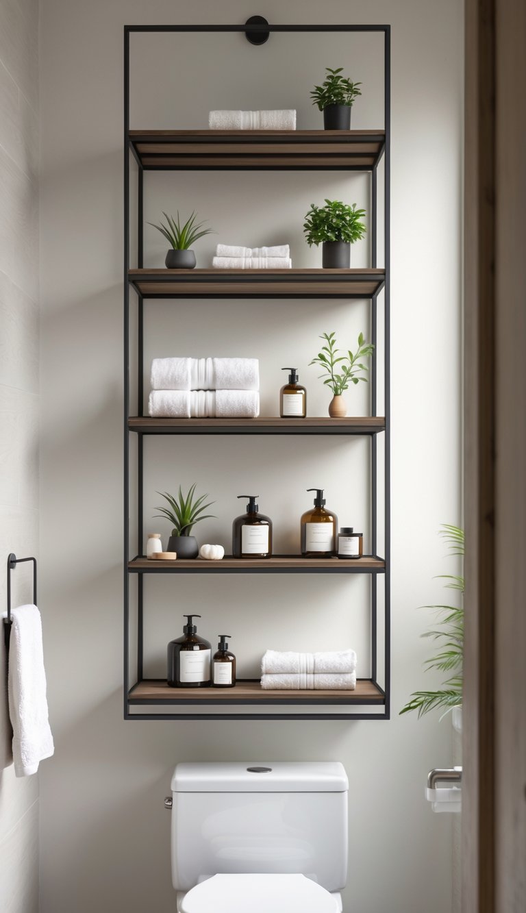 15 Chic Bathroom Shelves Over Toilet Ideas - WithLoveLive