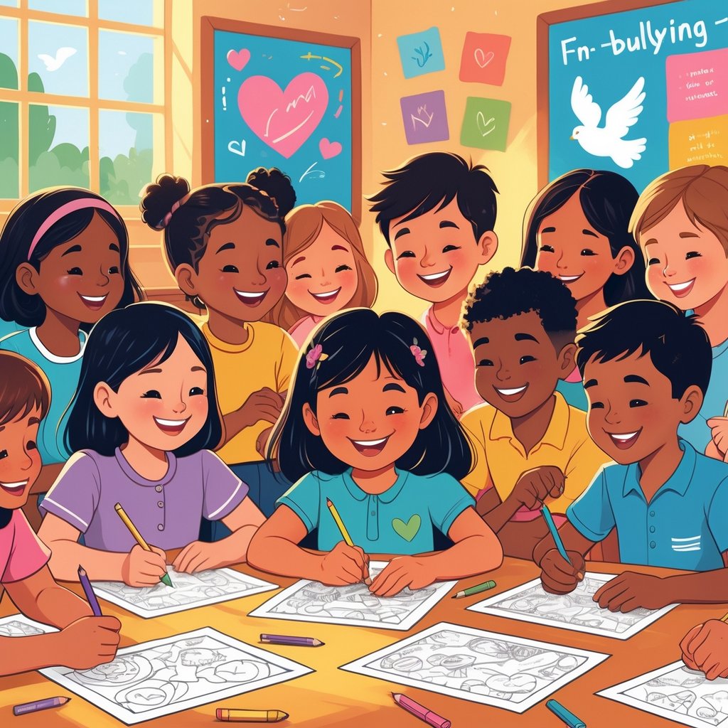 Anti Bullying Coloring Pages for Promoting Awareness and Kindness in ...
