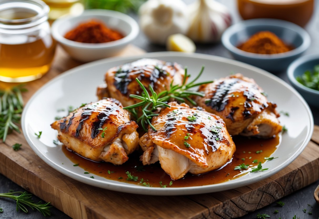 Honey BBQ Grilled Chicken Thighs Recipe - BBQ Grill Recipes