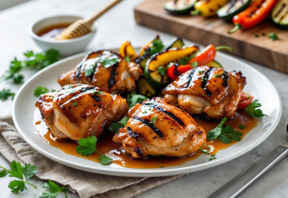 Honey BBQ Grilled Chicken Thighs Recipe - BBQ Grill Recipes