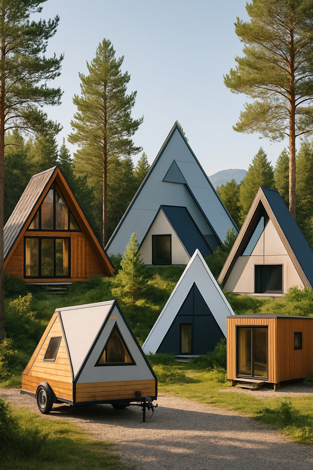 A Frame Wooden Homes Modular Triangle Houses Prefab Mobile Container ...
