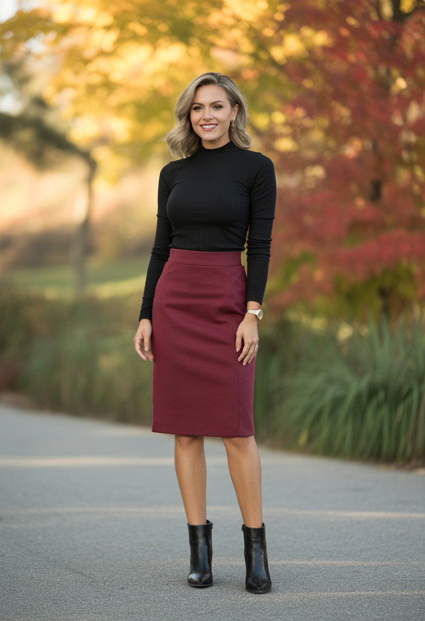 18 Cute Fall Skirt Outfit Ideas For Women - WithLoveLive