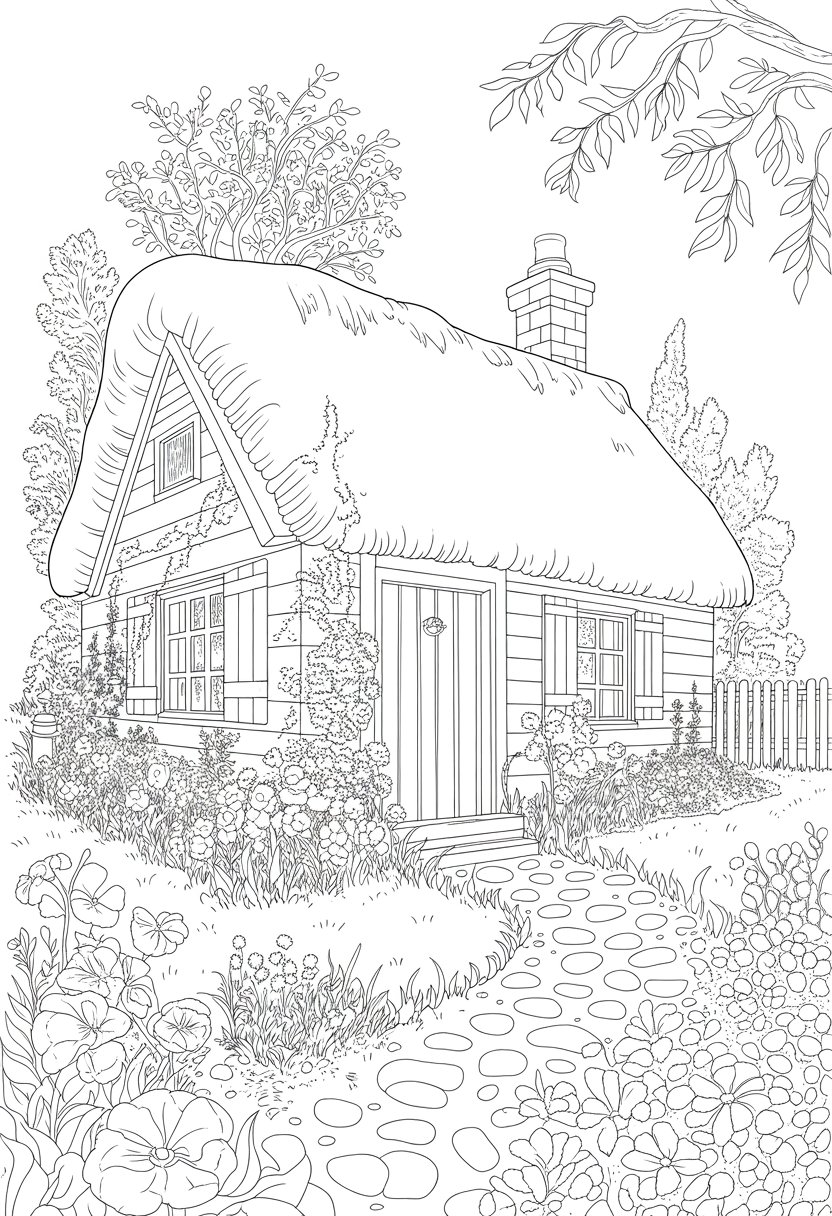 20 Best Cottagecore Coloring Pages PDF Printables & Png