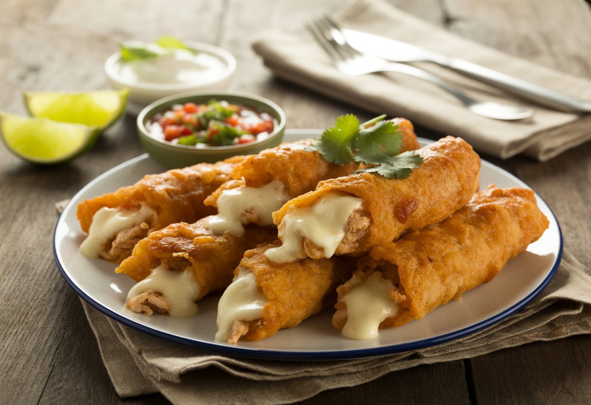 Chicken and Cheese Crispitos Recipe: Easy Step-by-Step Guide - Drool ...