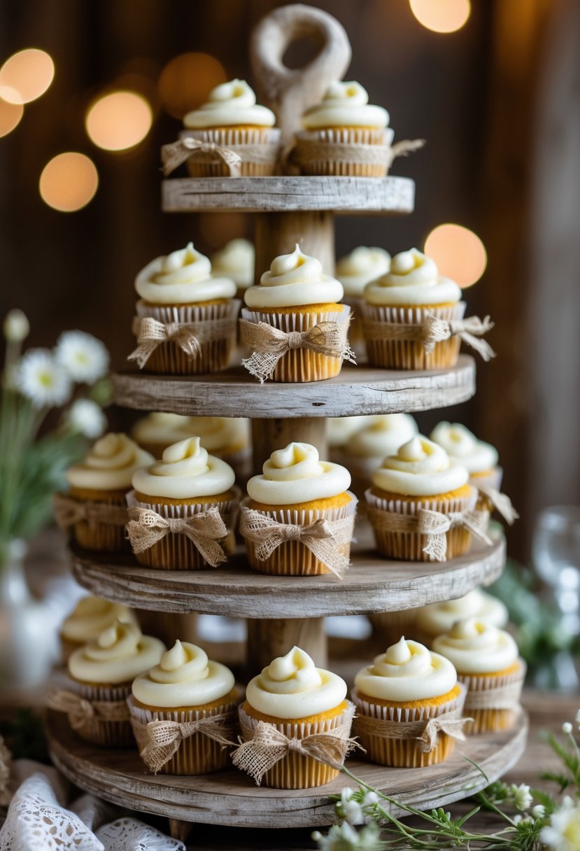 25 Rustic Wedding Cupcake Display Ideas to Inspire Your Celebration - OMG Hitched!
