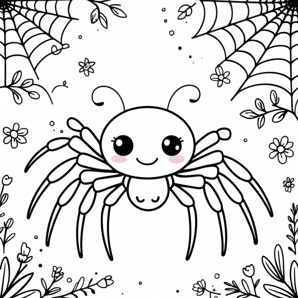 Cute Spider Coloring Pages for Fun and Creativity - Ashley Yeo